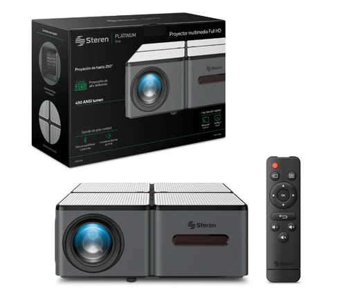 Proyector Steren PRO-500 Multimedia 450 Ansi Fhd 1920X1080P...