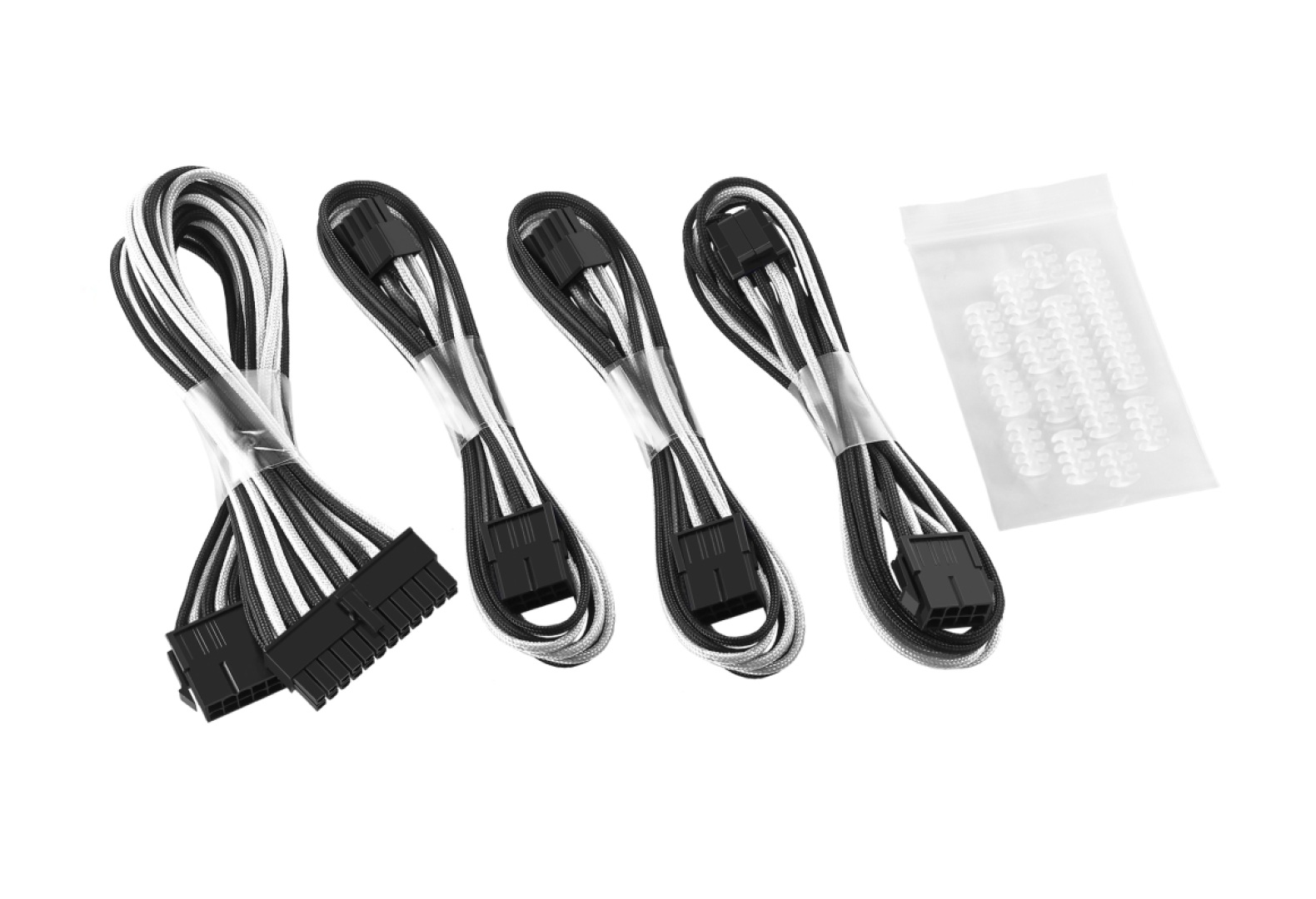 Kit Extensiones De Cables Cable Mod Negro - Blanco