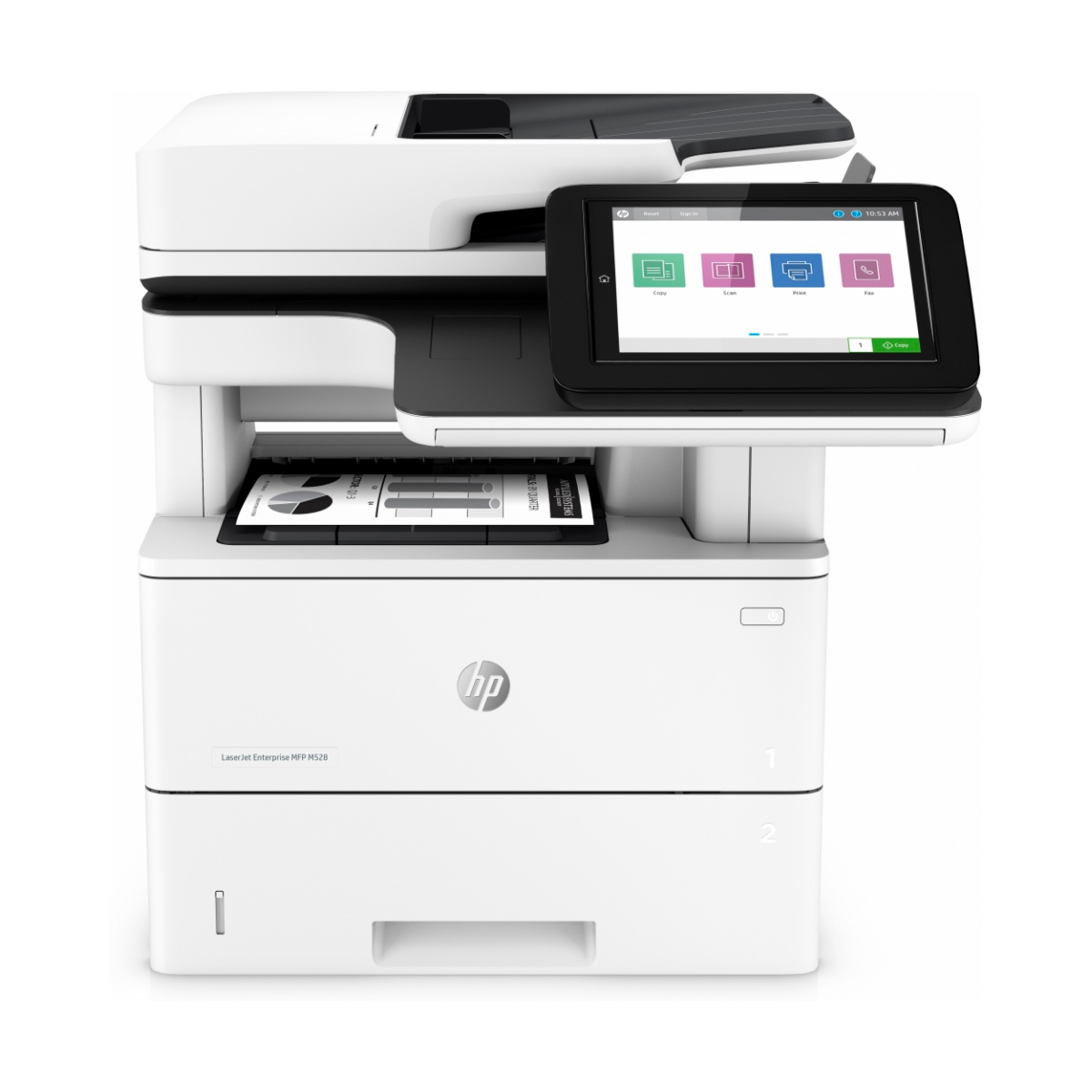 Impresora Multifuncional HP LaserJet Enterprise M528dn - Blanco y...
