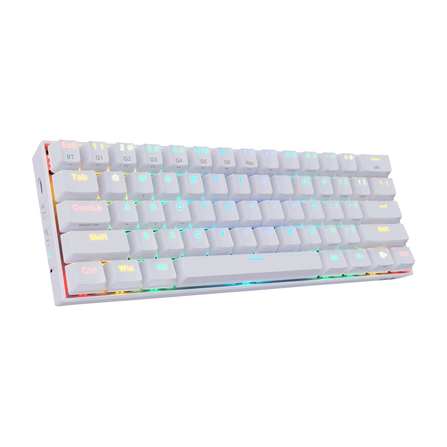Teclado Gamer Mecánico Redragon K530 Draconic White RGB Inglés
